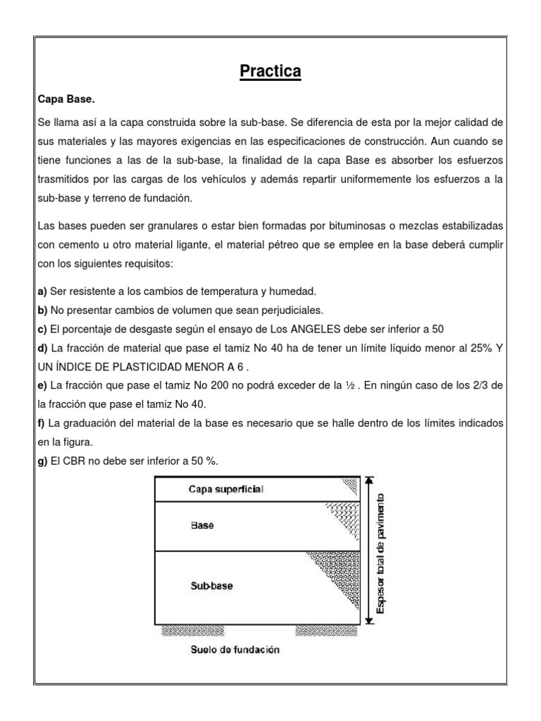 Capa Base Subbase Carpeta Asfaltica | PDF | Ingeniería de Edificación ...