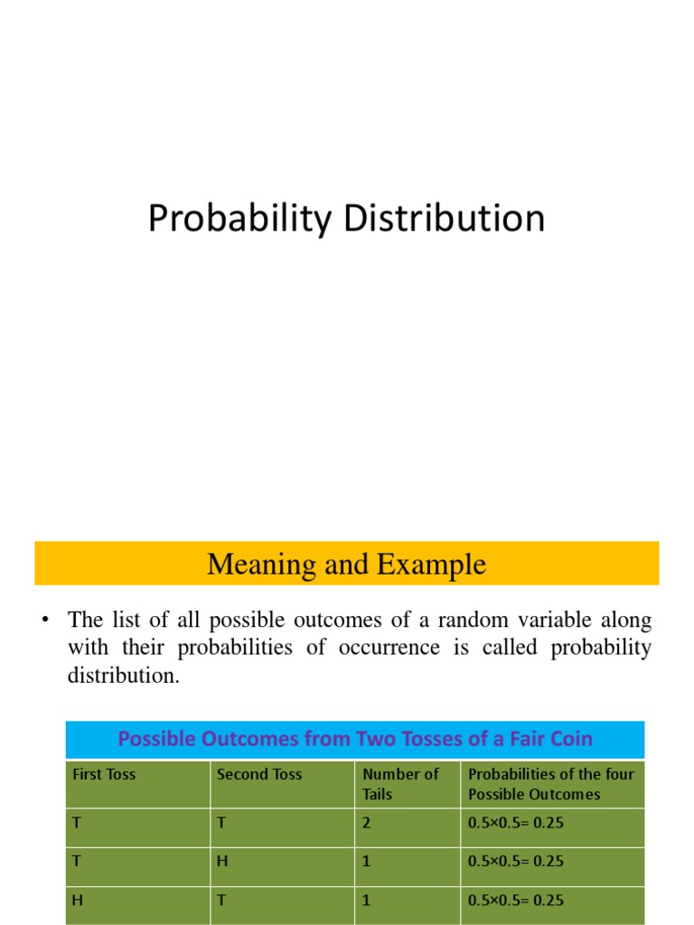 Probability Distribution2 | PDF | Probability Distribution | Random Variable