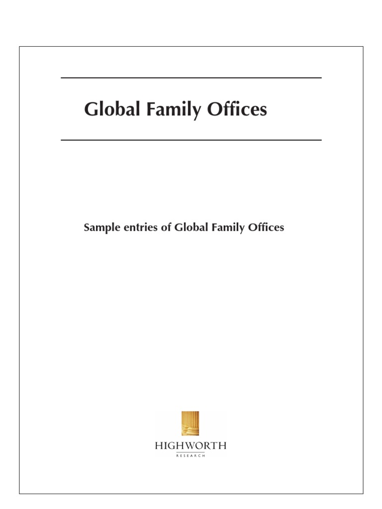 Global Family Offices Sample | Download Free PDF | Investment ...