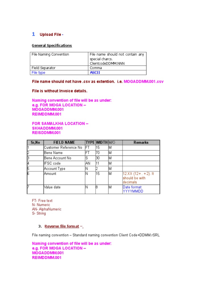 Upload File Specifications | PDF | Comma Separated Values | Computer Data