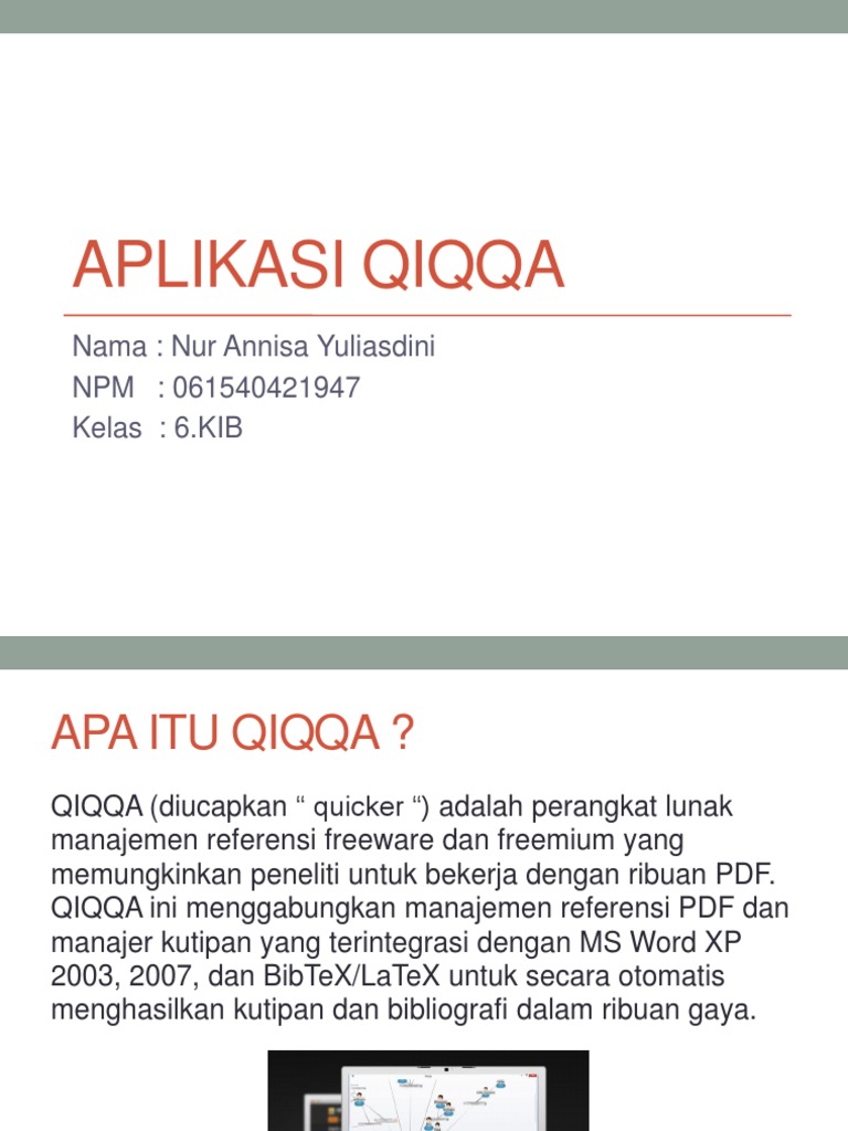 Aplikasi Qiqqa Uts | PDF