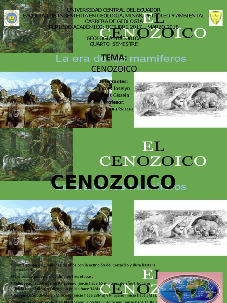 Presentación Cenozoico | PDF | Geología | Ciencias de la Tierra