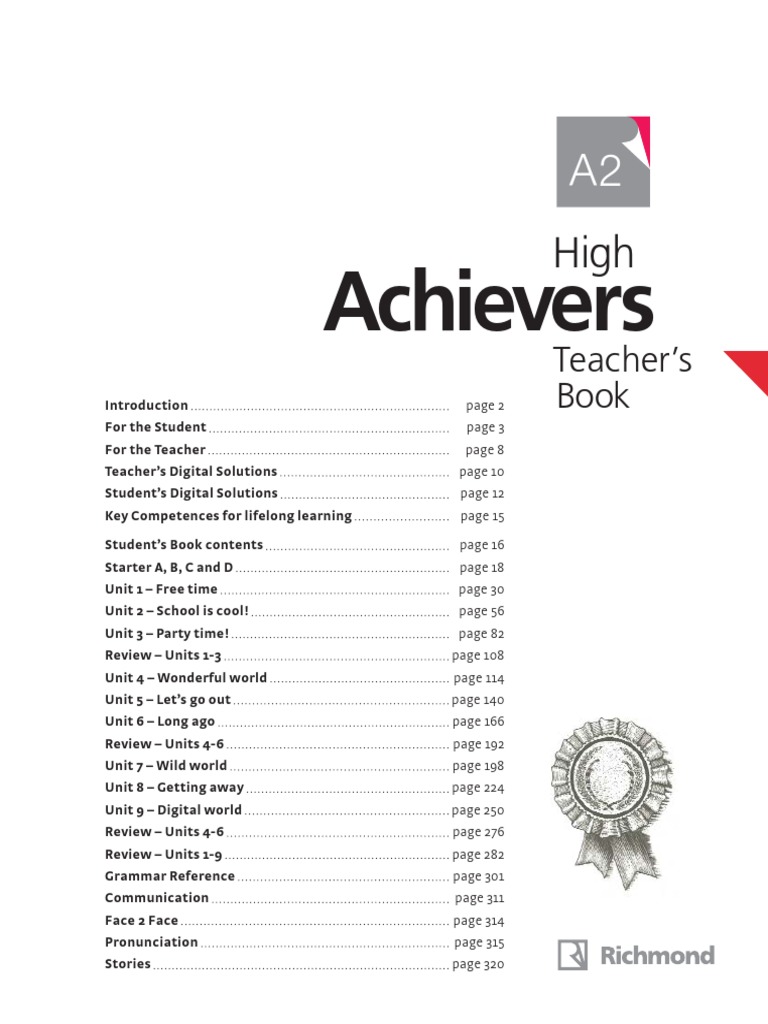 Achievers: Teacher's Book | PDF | Question | Vocabulary