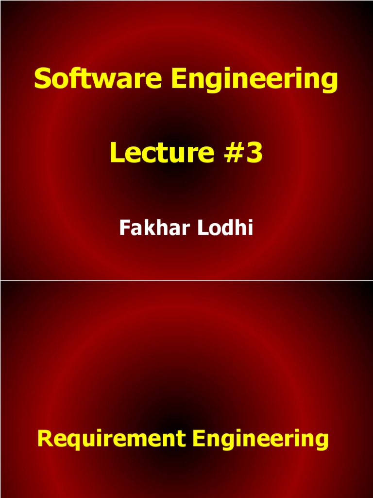 Software Engineering Lecture #3: Fakhar Lodhi | PDF | Specification ...