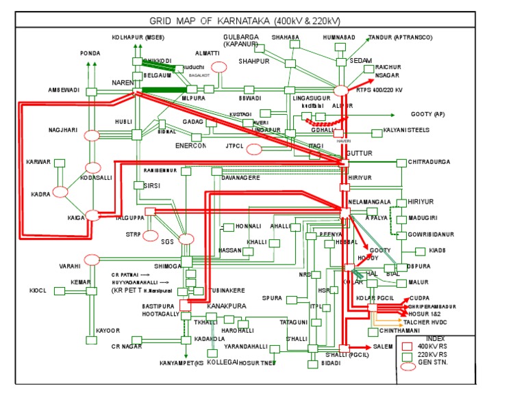GRID MAP Karnataka - Sep08 | PDF