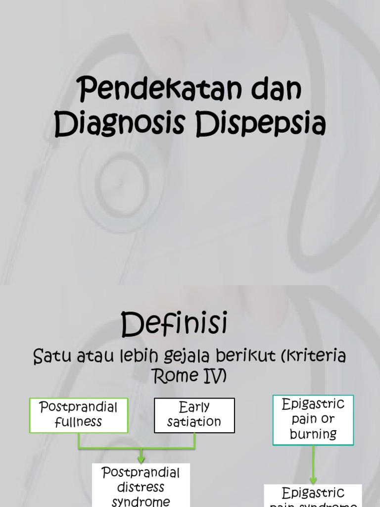 Pendekatan Dan Diagnosis Dispepsia | PDF