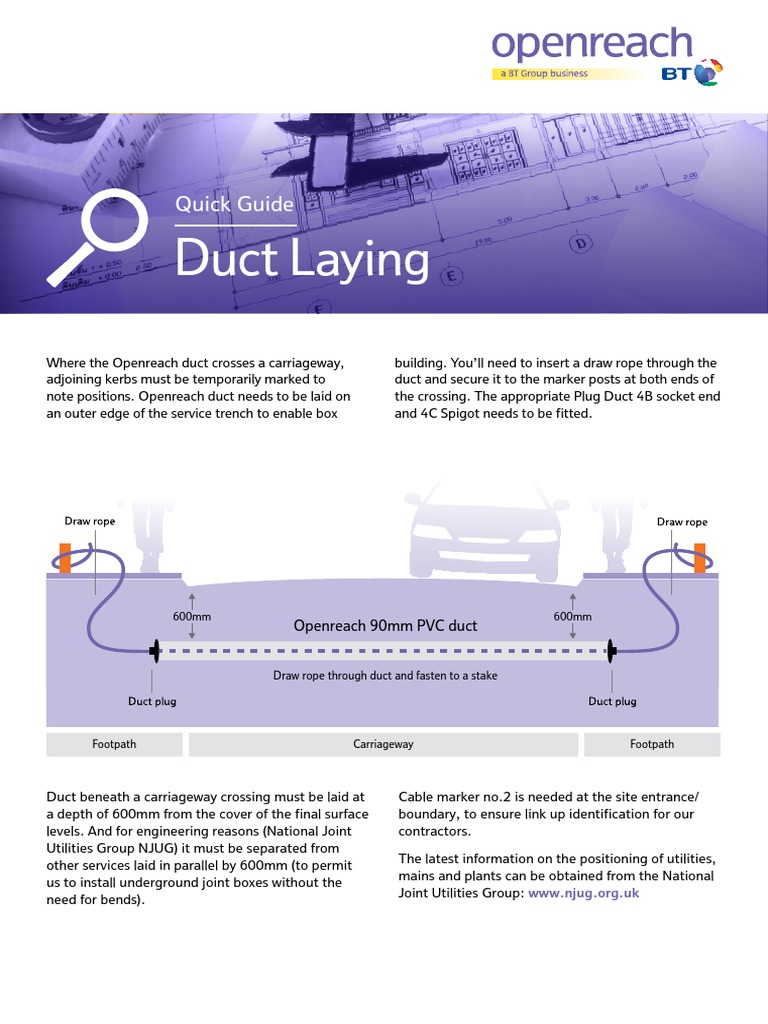 Quick Guide Duct Laying | PDF | Duct (Flow) | Nature