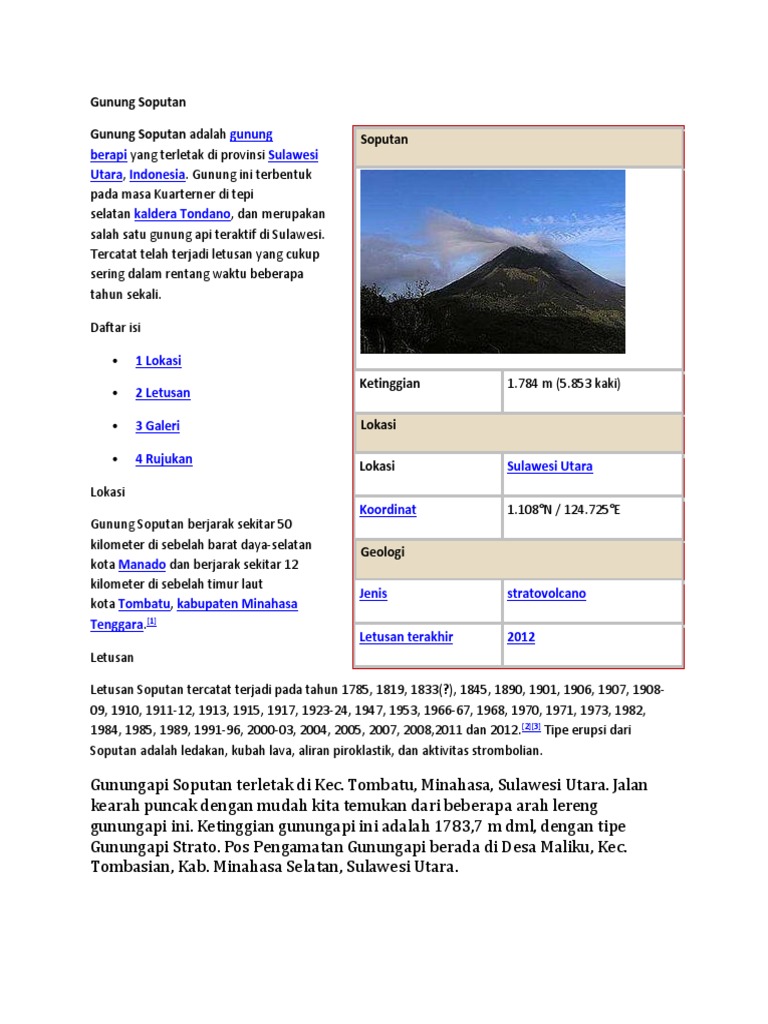 Gunung Soputan | PDF