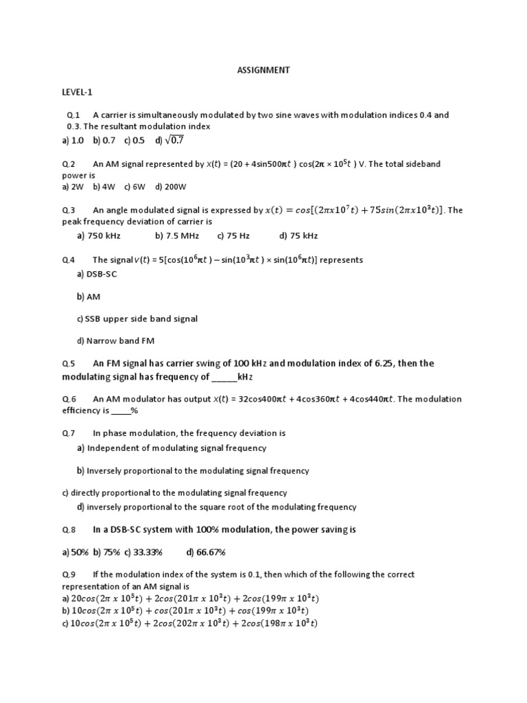 T) V. The Total Sideband | Download Free PDF | Frequency Modulation | Bandwidth (Signal Processing)