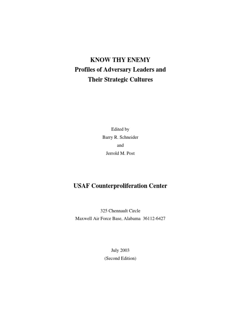 Know Thy Enemies PDF | PDF | Deterrence Theory | Crime & Violence