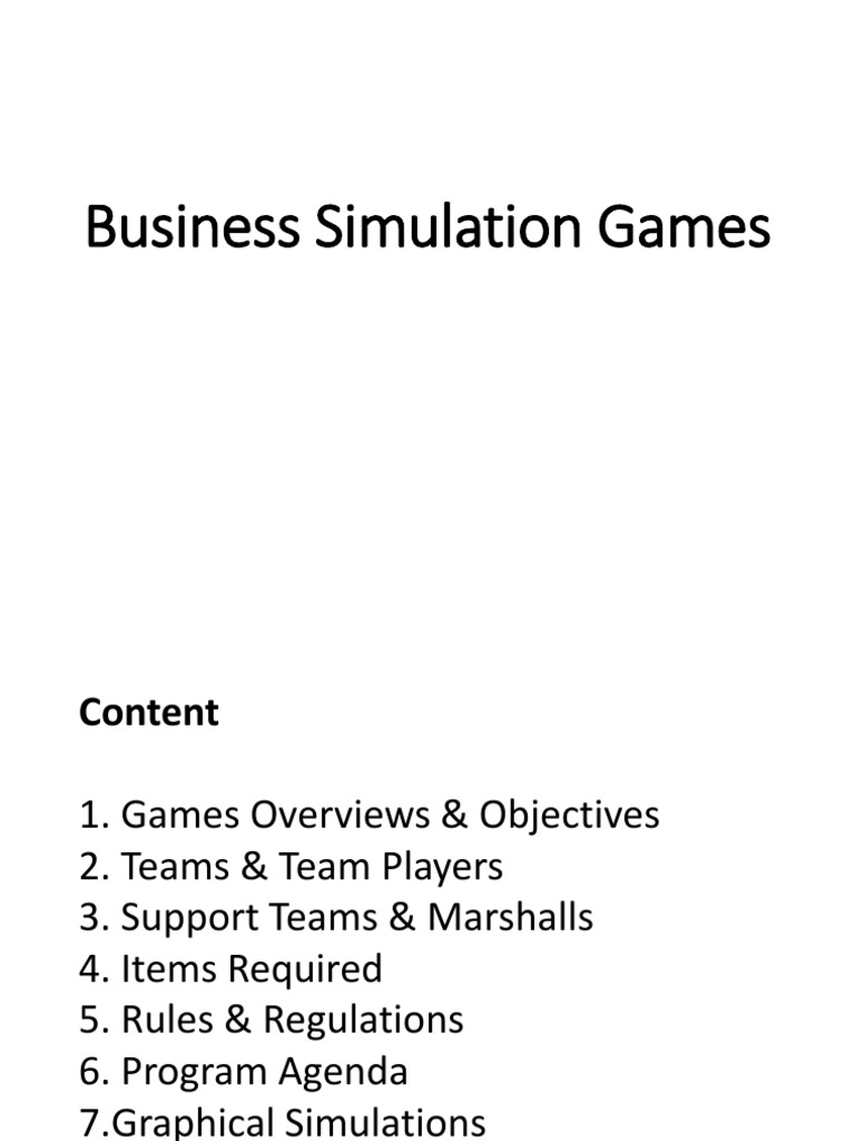 Business Simulation Game Overview | PDF | Strategic Management | Business
