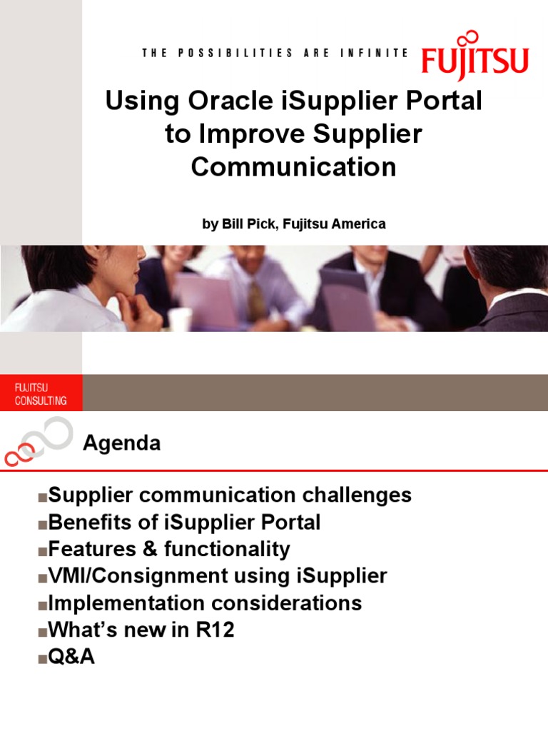 Using Oracle Isupplier Portal To Improve Supplier Communication Pdf Inventory Invoice