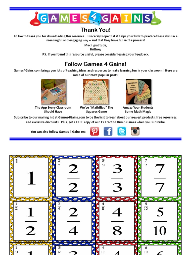 Equivalent Fraction Spoons | PDF | Download | Copyright