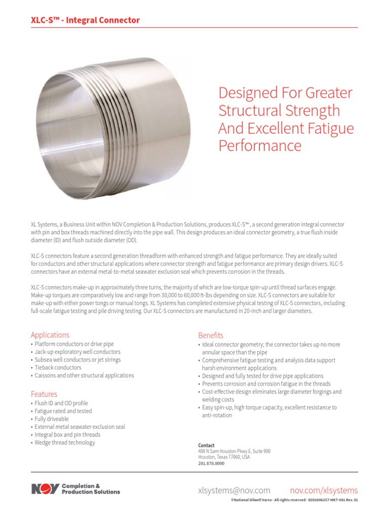 XLC-S Connector - Product Sheet | PDF | Electrical Connector | Fatigue ...