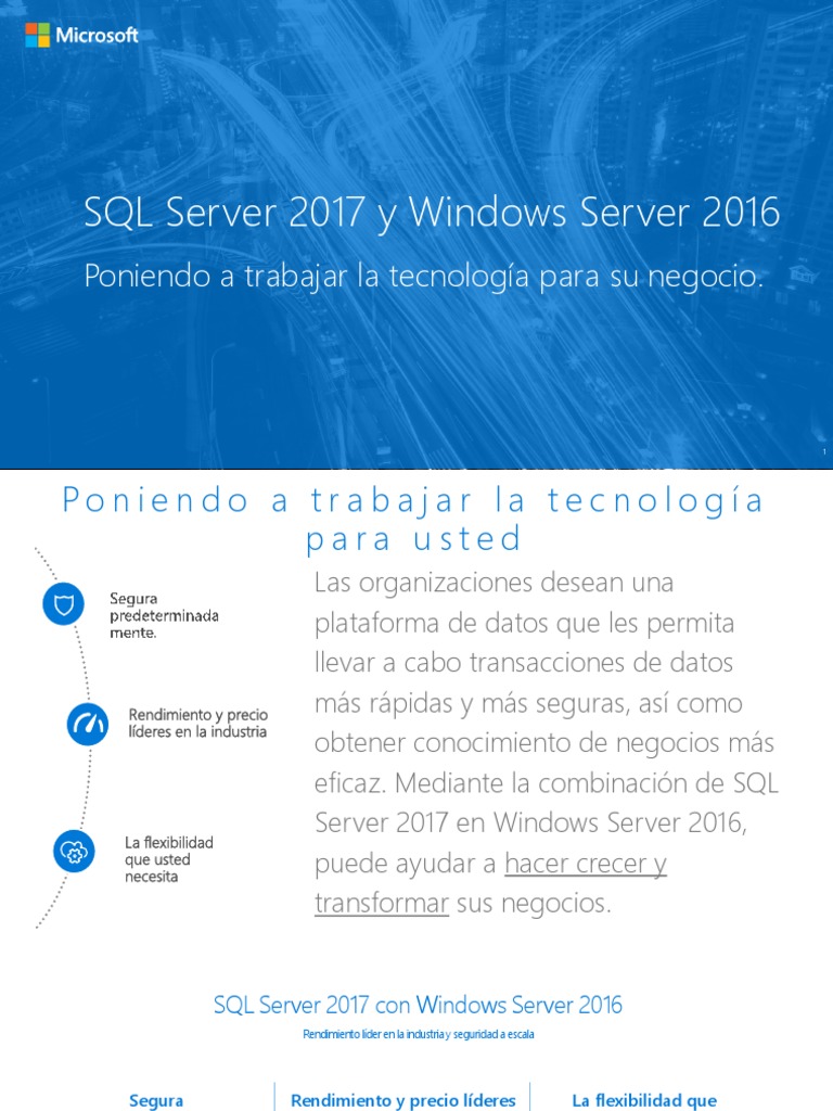 SQL Server 2017 and Windows Server 2016 Gated Asset | Descargar gratis ...