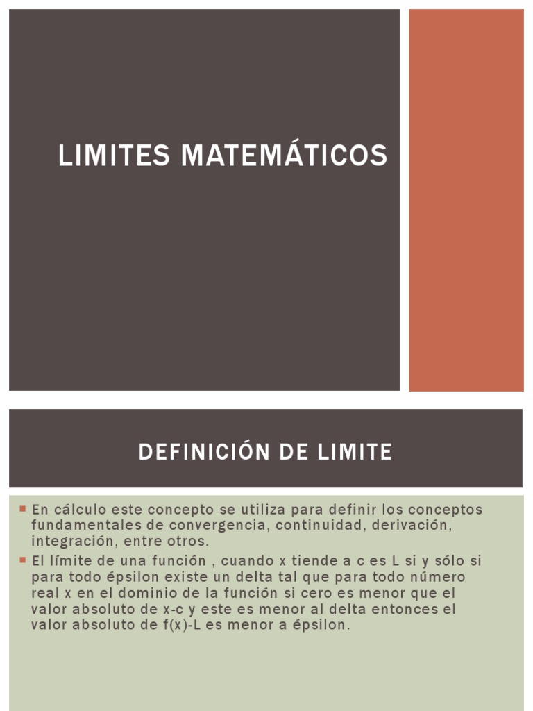 Limites matemáticos | PDF | Límite (Matemáticas) | Función (Matemáticas)