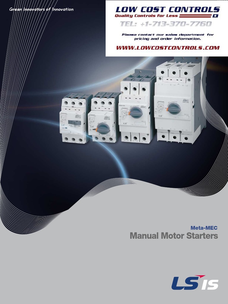 LS Manual Motor Starters C 283 | PDF | Switch | Electrical Wiring