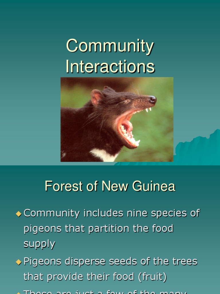 Lecture Community Interactions Pdf Predation Parasitism