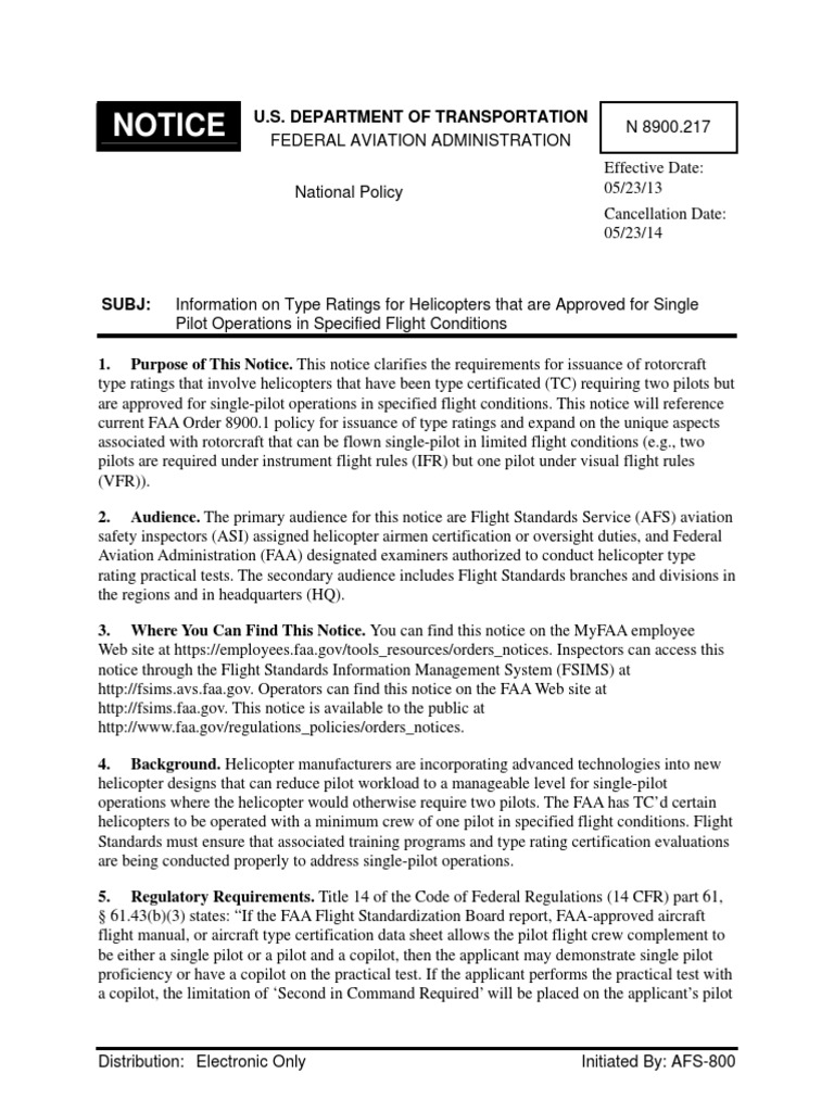 Notice | PDF | Visual Flight Rules | Federal Aviation Administration