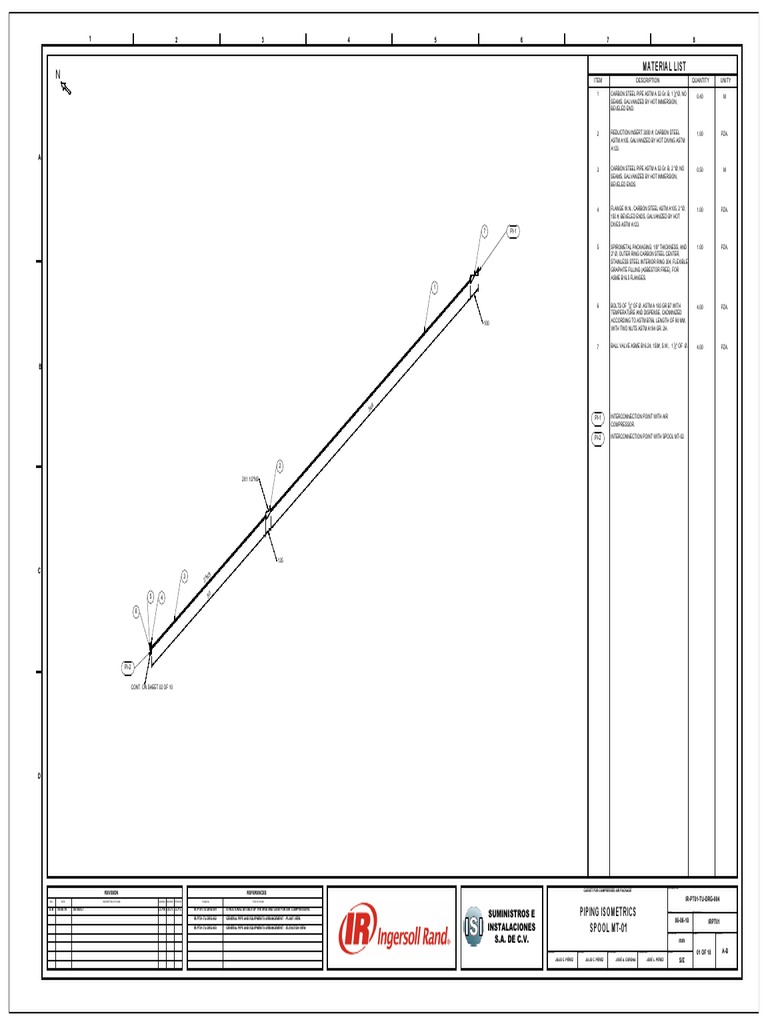 Ir Pt01 Tu DRG 004 Ing | PDF | Pipe (Fluid Conveyance) | Chemical ...