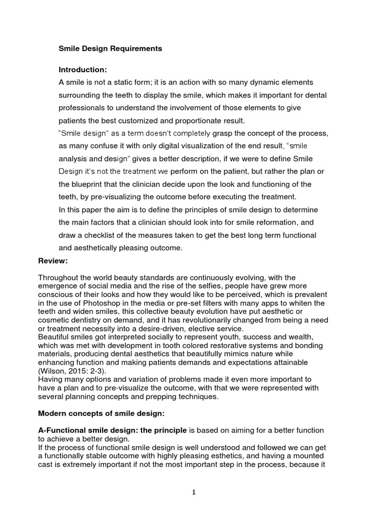 Smile Design Concepts and Requirements | PDF | Dentistry | Mouth