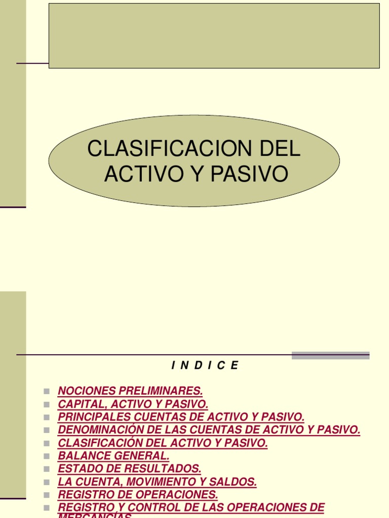 Activo y Pasivo | PDF | Contabilidad | Hoja de balance