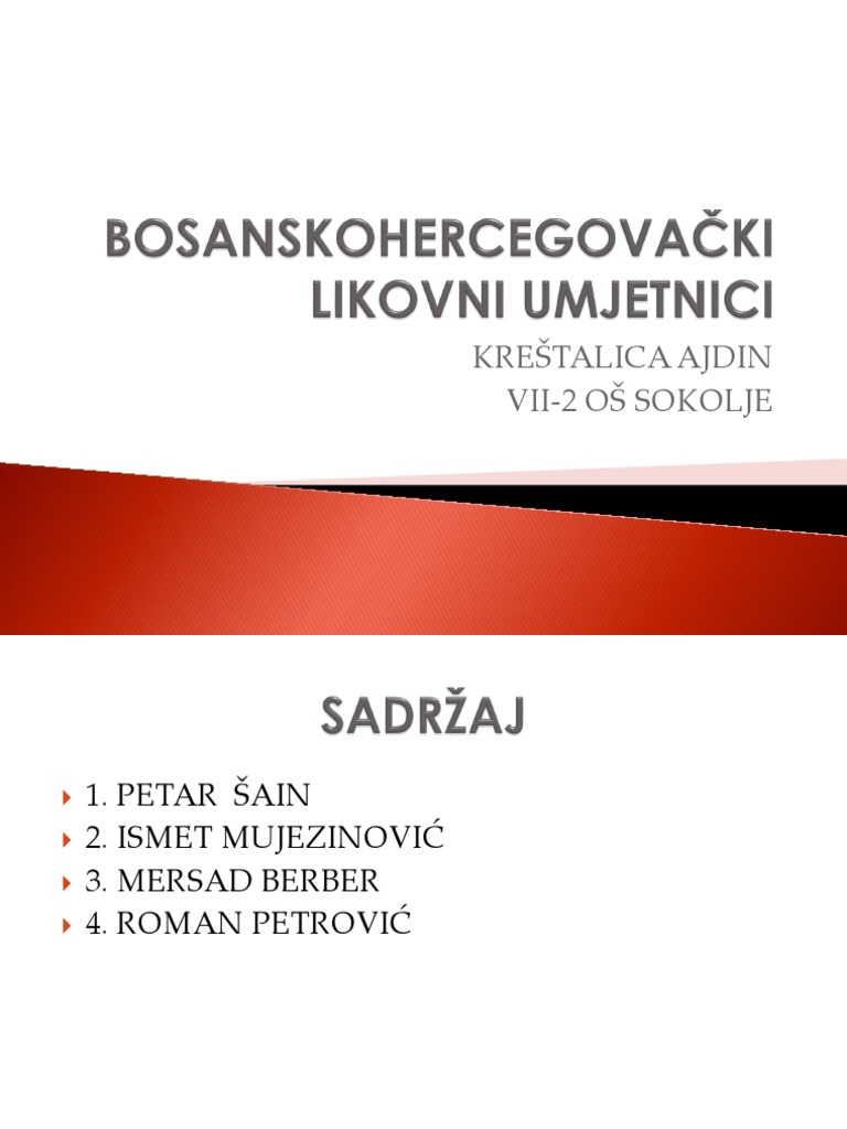Bosanskohercegovački Slikari Vii | PDF