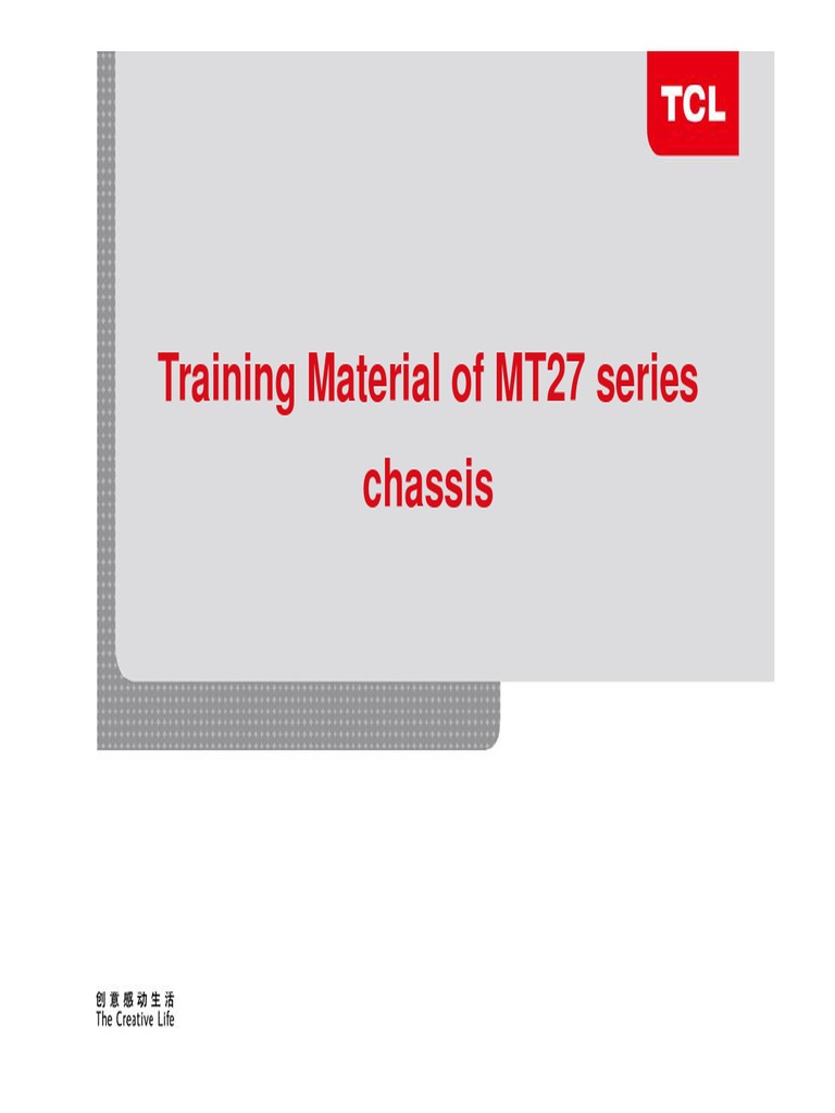 MT27 Chassis Training Material Guide | PDF | Power Supply | Codec
