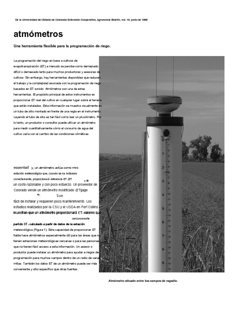 Atmo Metro | PDF | Riego | Hidrología