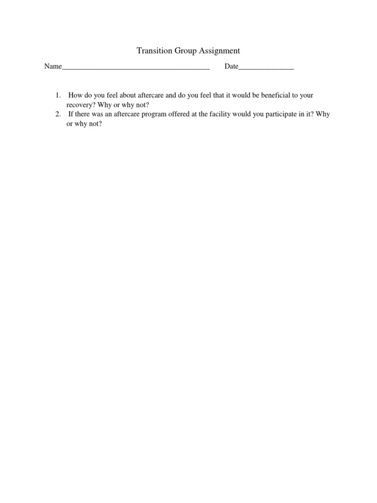 Aftercare Paper | PDF