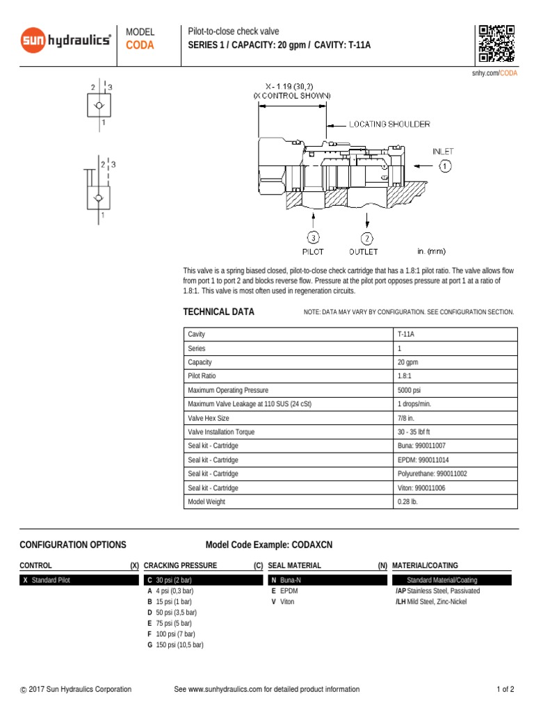 Pilot-to-Close Check Valve Technical Specifications and Performance ...