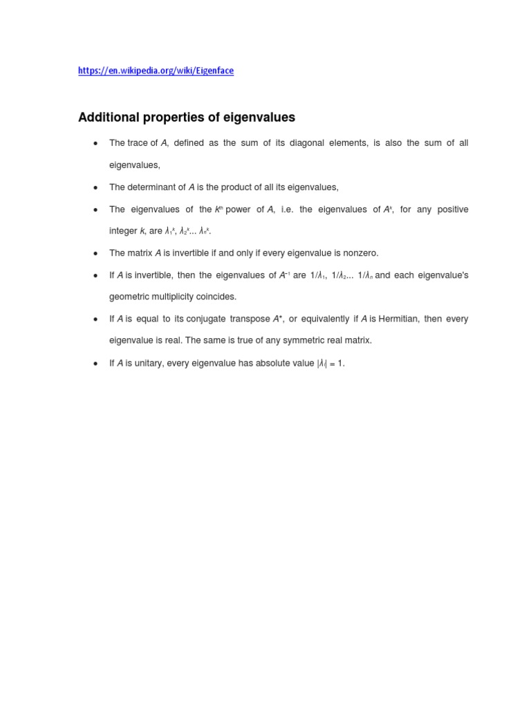 Eigenvalues and Eigenvectors | PDF | Teaching Methods & Materials