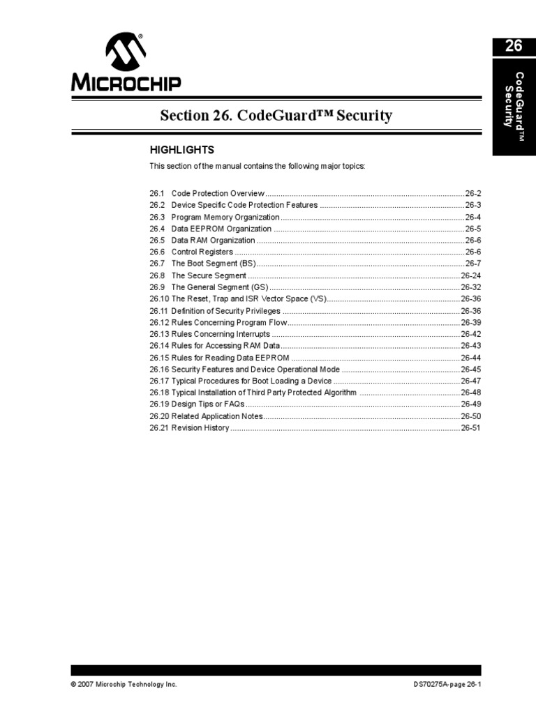 Section 26 Codeguard Security | PDF | Booting | Flash Memory