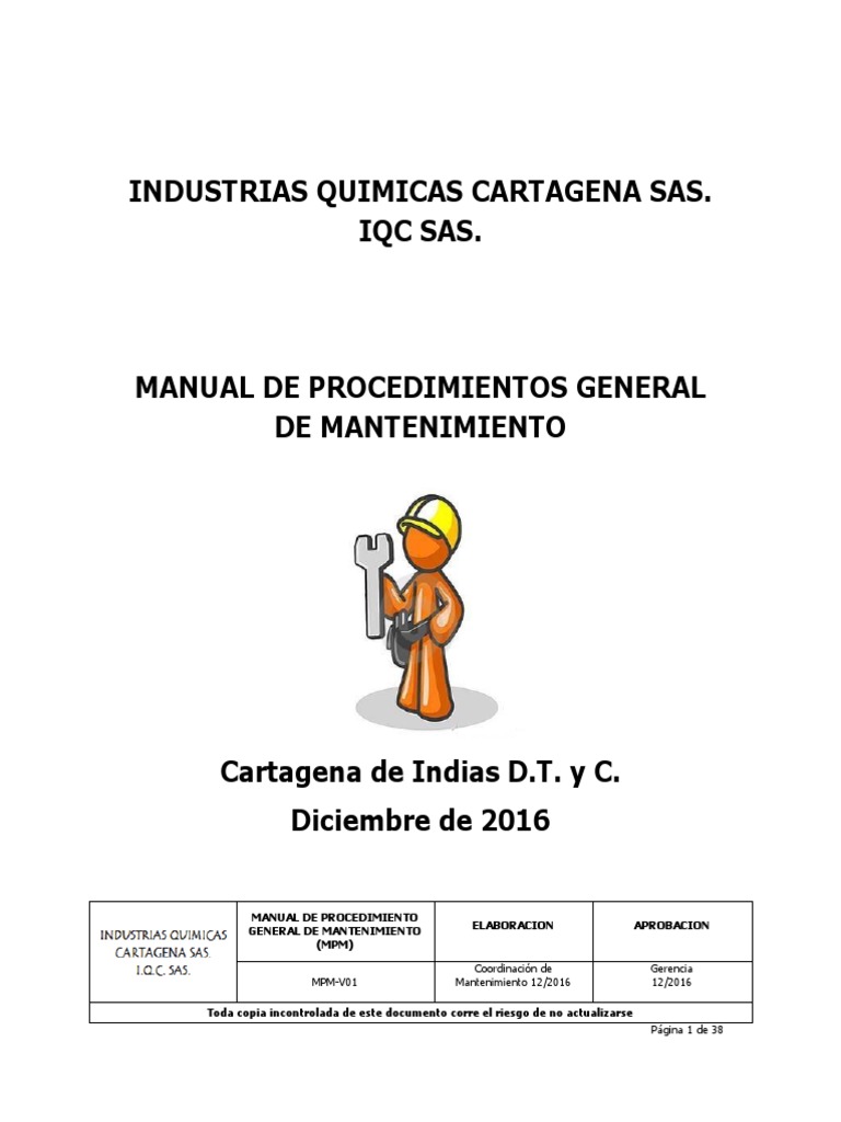 Manual Procedimientos Del Mantenimiento | Contabilidad | Calidad (comercial) | Prueba gratuita ...