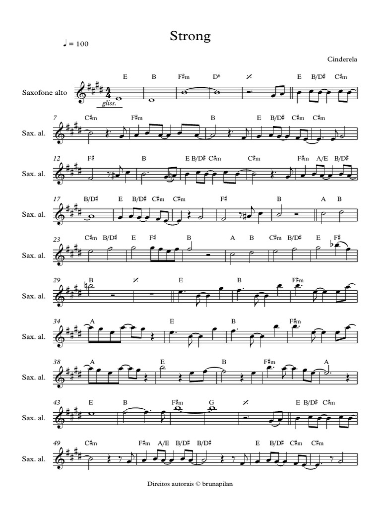 Strong - Partitura Completa PDF | PDF | Saxophone | Bois (musique)