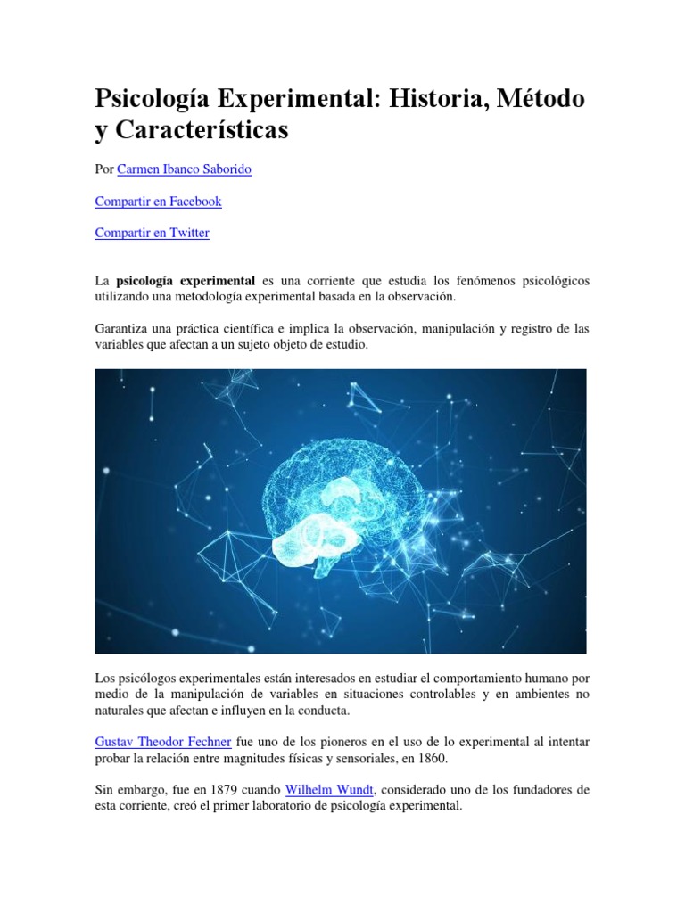 Psicología Experimental | PDF | Psicología experimental | Sicología