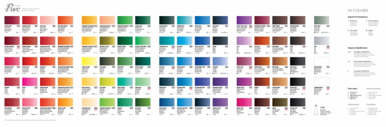 ShinHan PWC Colour Chart