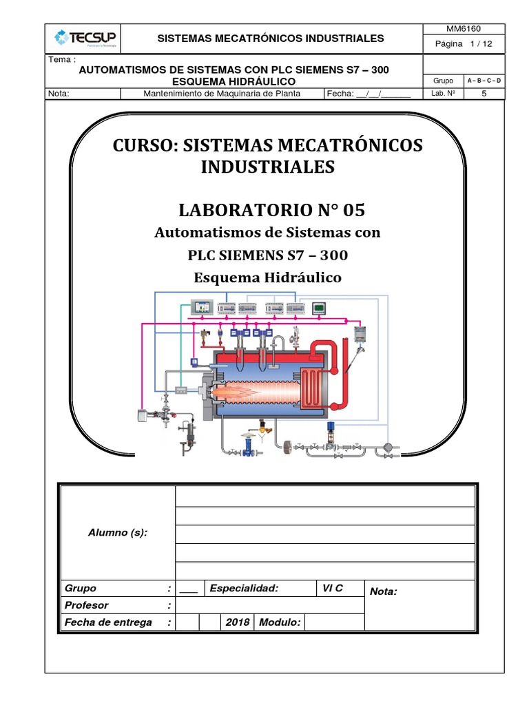Lab 05. Automatizacion Un Sistema Electrohidráulico Con PLCs (C3 ...