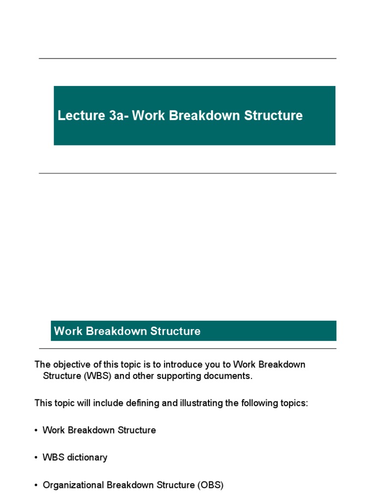 Work Breakdown Structure | Download Free PDF | Project Management ...