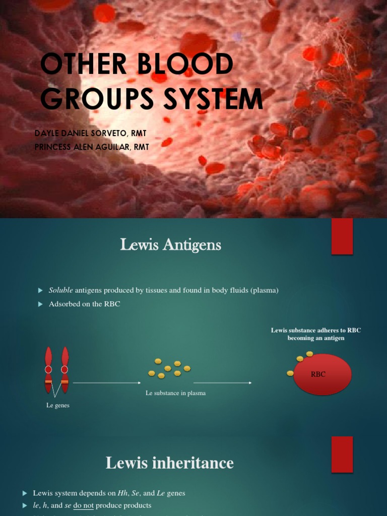Other Blood Groups System: Dayle Daniel Sorveto, Rmt Princess Alen ...