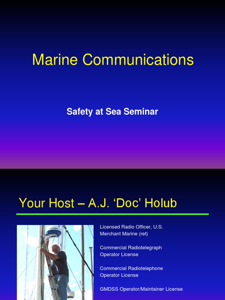 Marine Communications: Safety at Sea Seminar | PDF | Radio ...