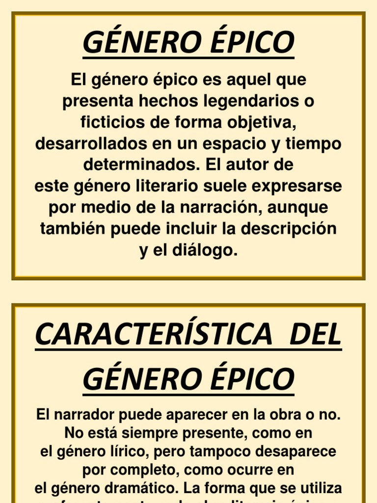 Género Épico | PDF