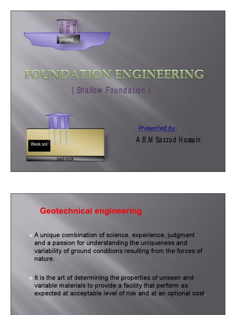 Shallow Foundation Design Guide | PDF | Foundation (Engineering ...