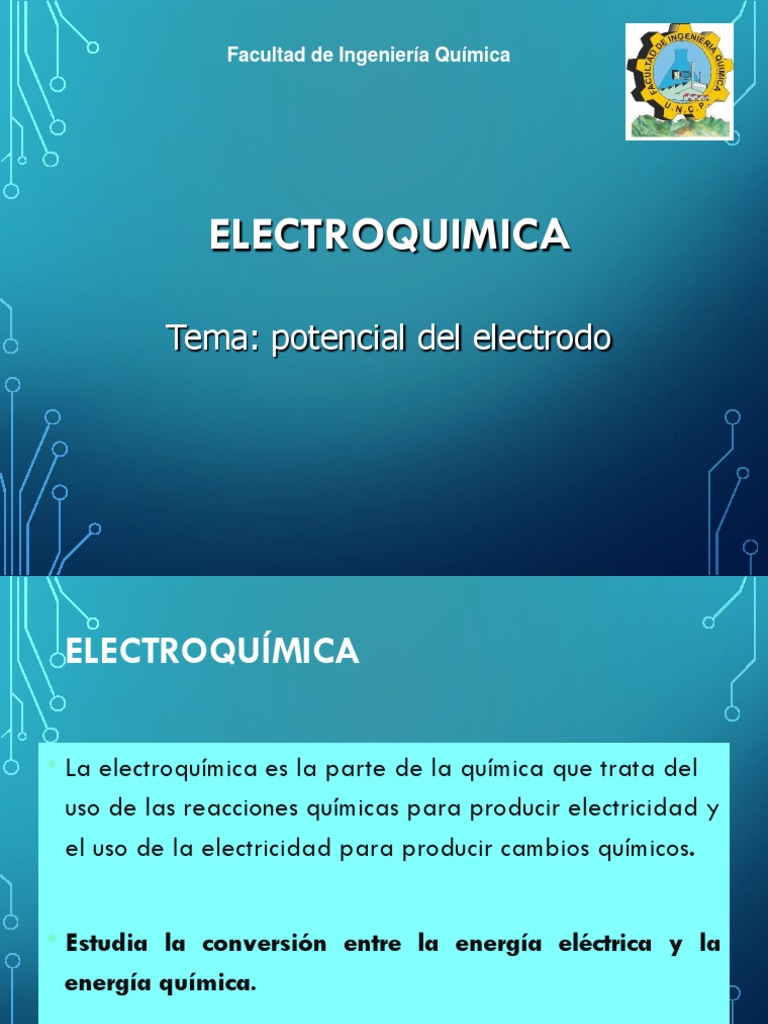 Electro Quimica Potencial Del Electrodo | PDF | Redox | Electroquímica