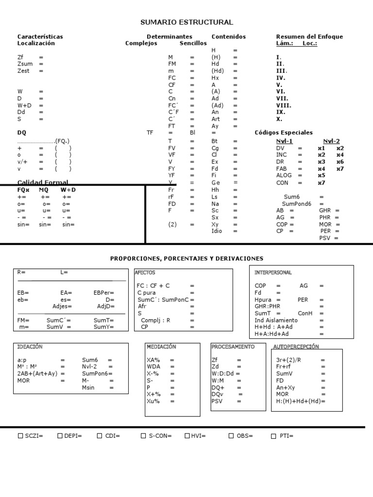 Sumario Estructural en Blanco | PDF