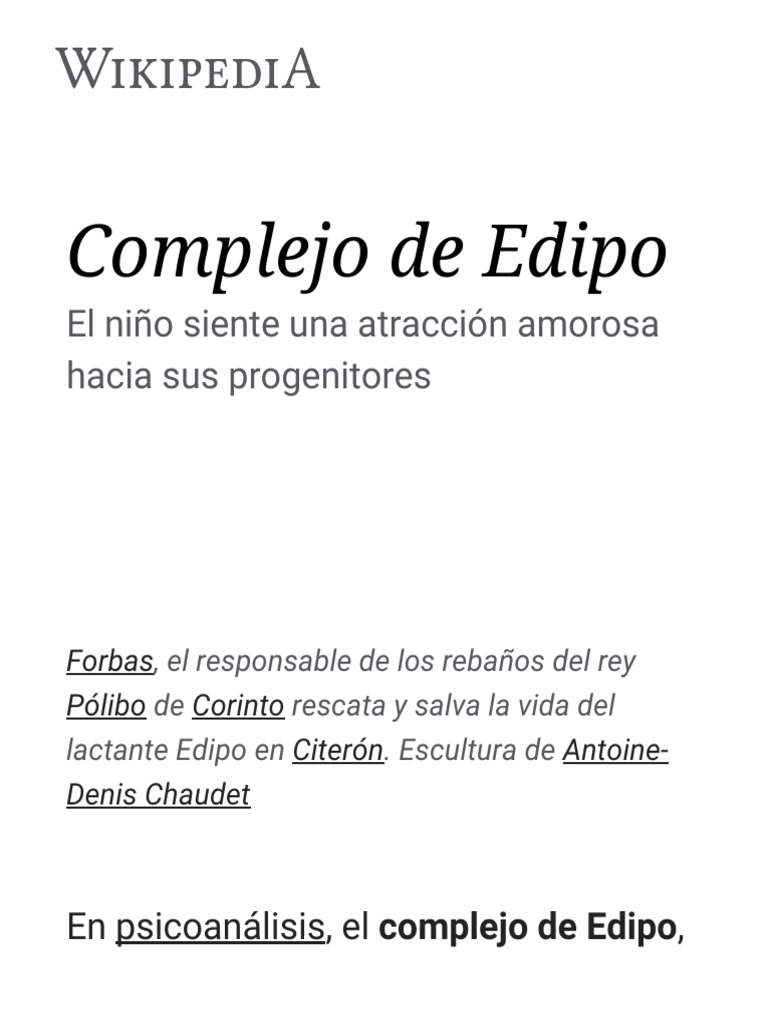 Complejo de Edipo - Wikipedia, La Enciclopedia Libre PDF | PDF ...