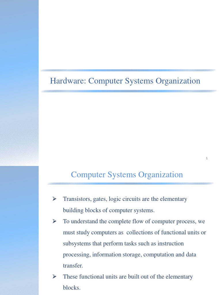 Hardware Computer Organization-I | PDF | Computer Data Storage | Disk ...