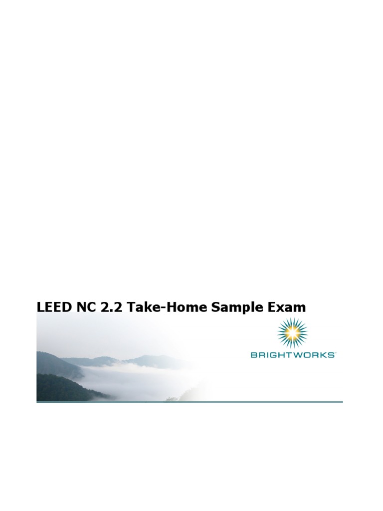 Leed NC 2.2 Take-Home Sample Exam | PDF | Leadership In Energy And ...