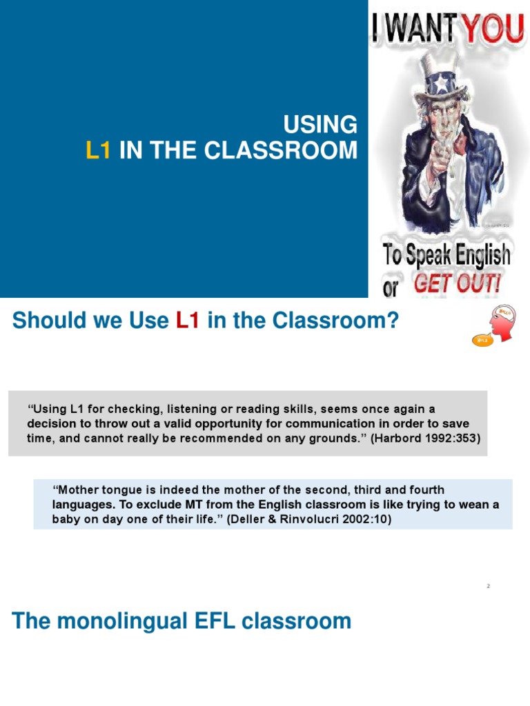 Using L1 in The Classroom | PDF | Second Language | English As A Second ...