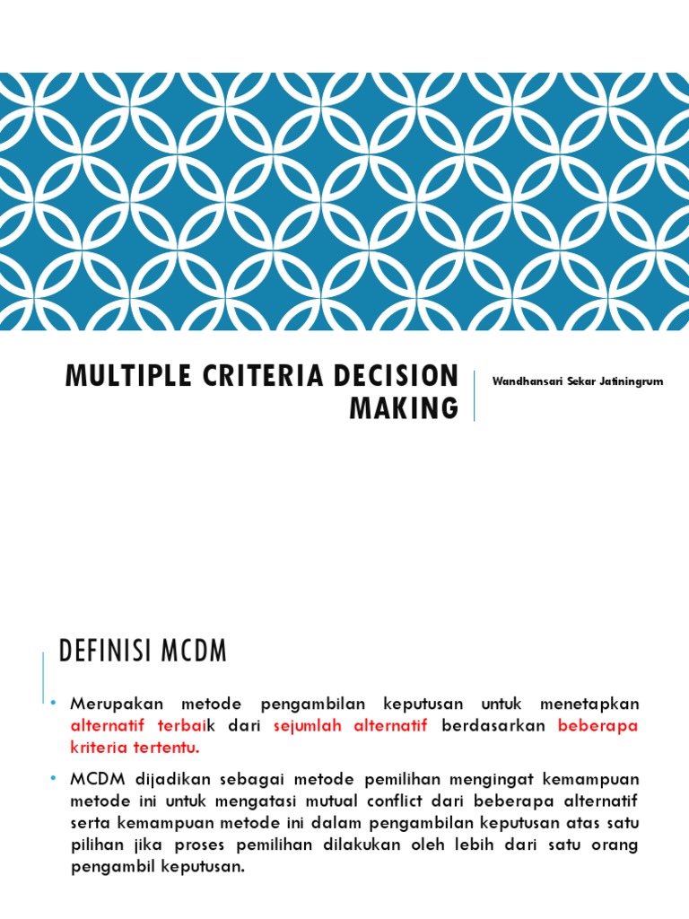 MCDM | PDF